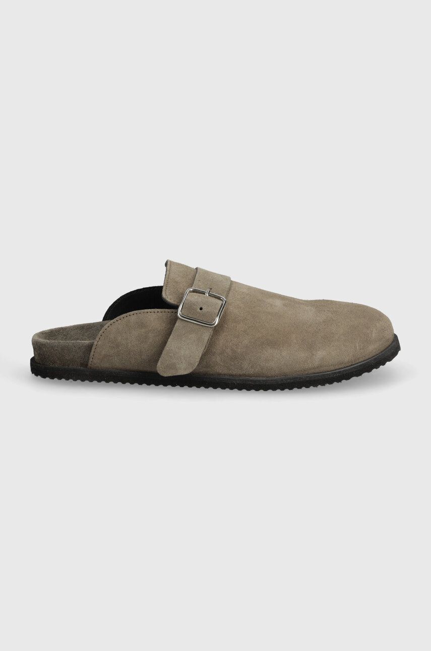 Natikače od brušene kože GARMENT PROJECT Blake Clog za žene, boja: siva ...