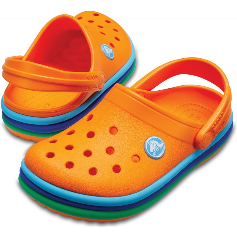 Crocs Kids Crocband Rainbow Band Clog Blazing Orange - GLAMI.hr