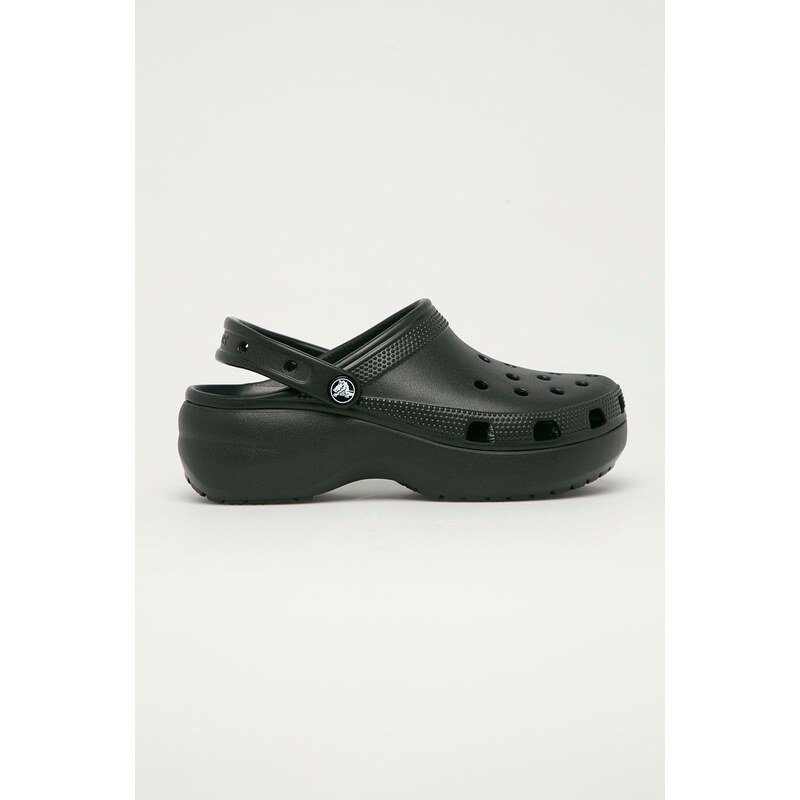 Natikače Crocs Classic Platform Clog za žene, boja: crna, 206750 - GLAMI.hr