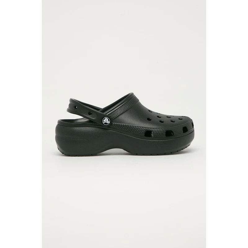 Natikače Crocs Classic Platform Clog za žene, boja: crna, 206750 - GLAMI.hr