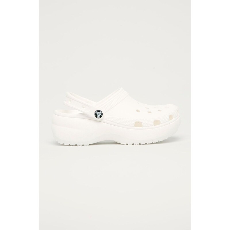 Natikače Crocs Classic Platform Clog za žene, boja: bijela, 206750 - GLAMI.hr