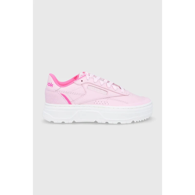 Kožne cipele Reebok Classic Club C Double Geo boja: ružičasta - GLAMI.hr