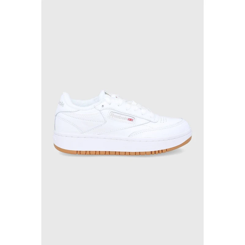 Kožne cipele Reebok Classic Club C Double boja: bijela, FV5658 ...