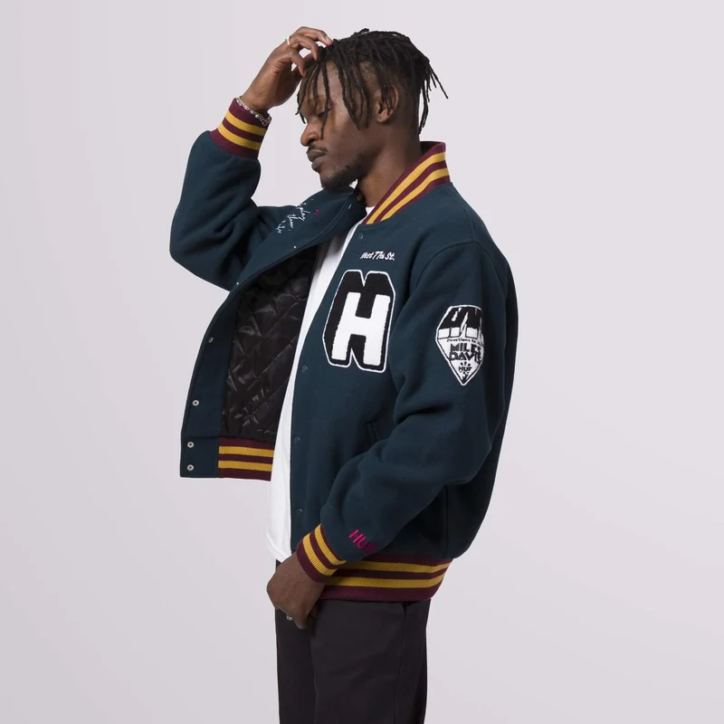 HUF x Miles Davis Pangaea Varsity Jacket Jade JK00351 - GLAMI.hr