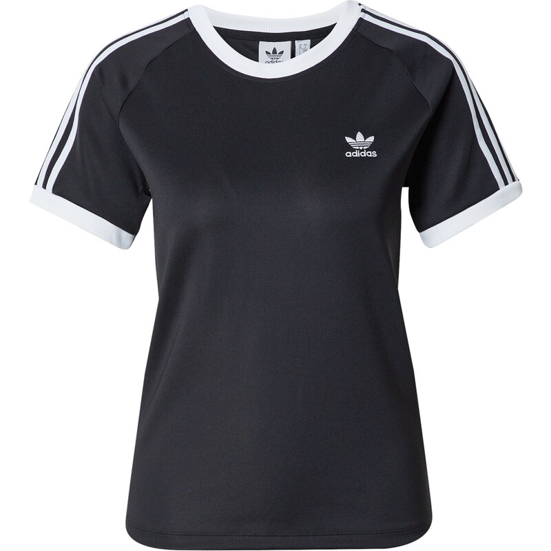 ADIDAS ORIGINALS Majica 'Adicolor Classics 3-Stripes' crna / bijela ...