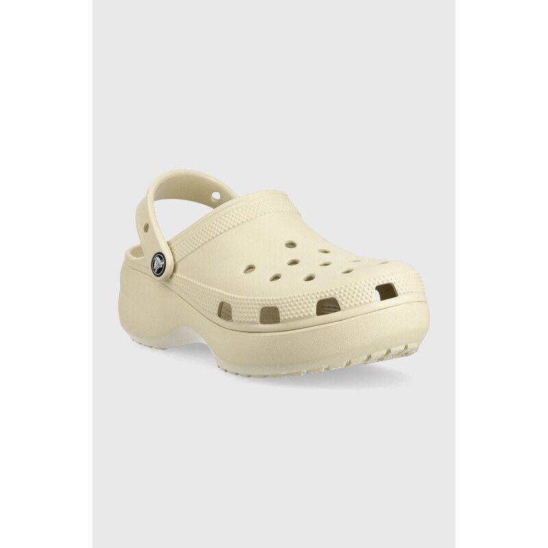 Natikače Crocs Classic Platform Clog Classic Platform Clog W za žene, boja: bež, s platformom ...