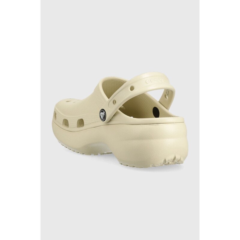 Natikače Crocs Classic Platform Clog Classic Platform Clog W za žene, boja: bež, s platformom ...