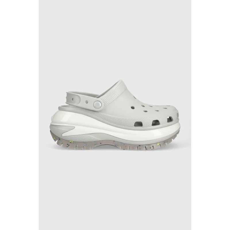 Natikače Crocs Classic Mega Crush Clog za žene, boja: siva, s platformom, 207988 - GLAMI.hr