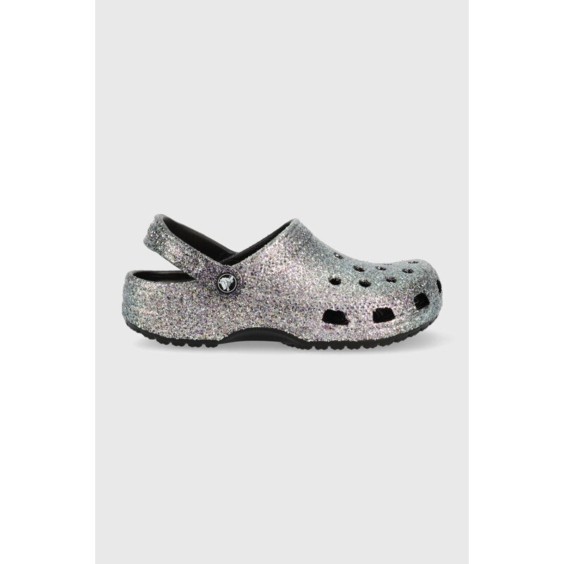 Natikače Crocs Classic Glitter Clog za žene, boja: srebrna, 205942.0C4 ...