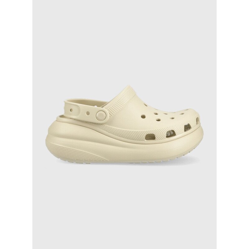 Natikače Crocs Classic Crush Clog za žene, boja: bež, s platformom, 207521.2Y2.D-BONE - GLAMI.hr