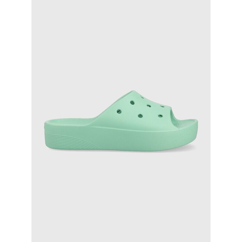 Natikače Crocs Classic Platform Slide za žene, boja: tirkizna, 208180.3UG-3UG - GLAMI.hr
