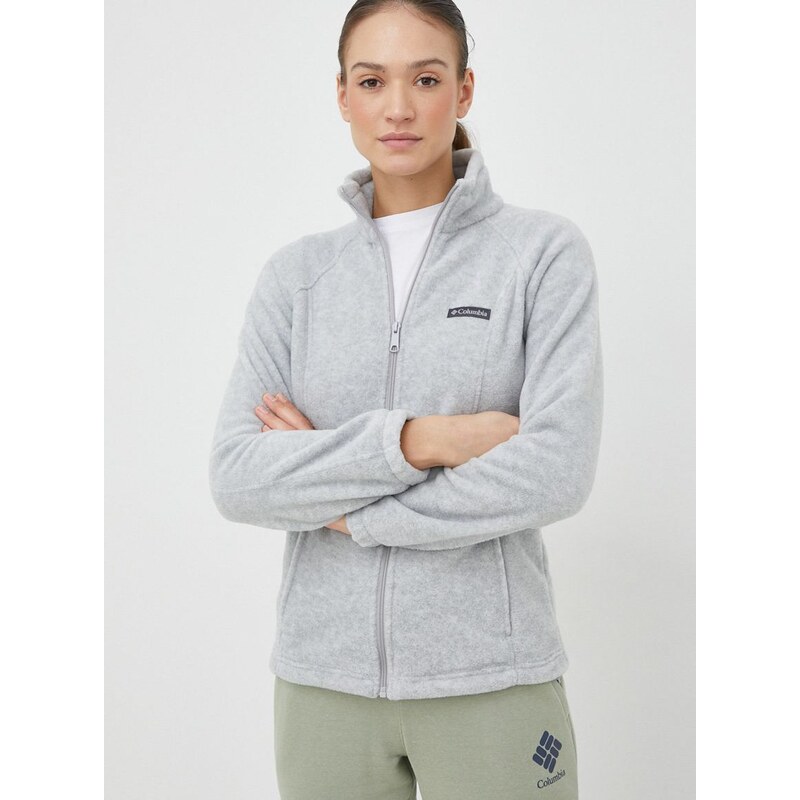 Sportska dukserica Columbia Benton Springs boja: siva, bez uzorka ...