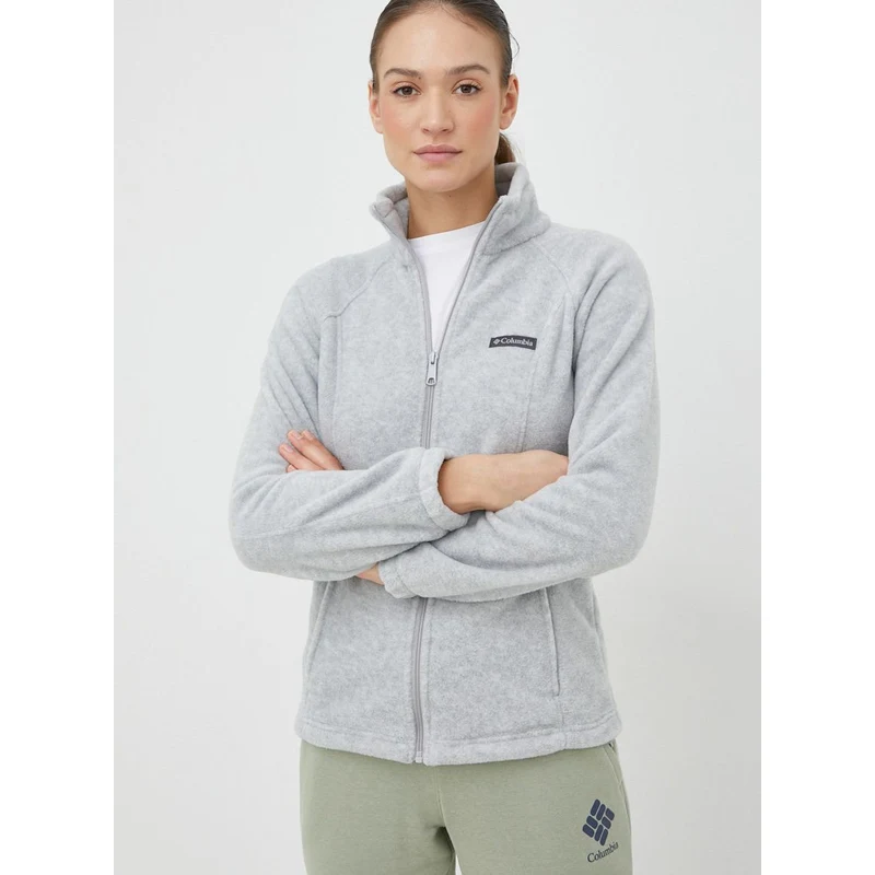 Sportska dukserica Columbia Benton Springs boja: siva, bez uzorka ...