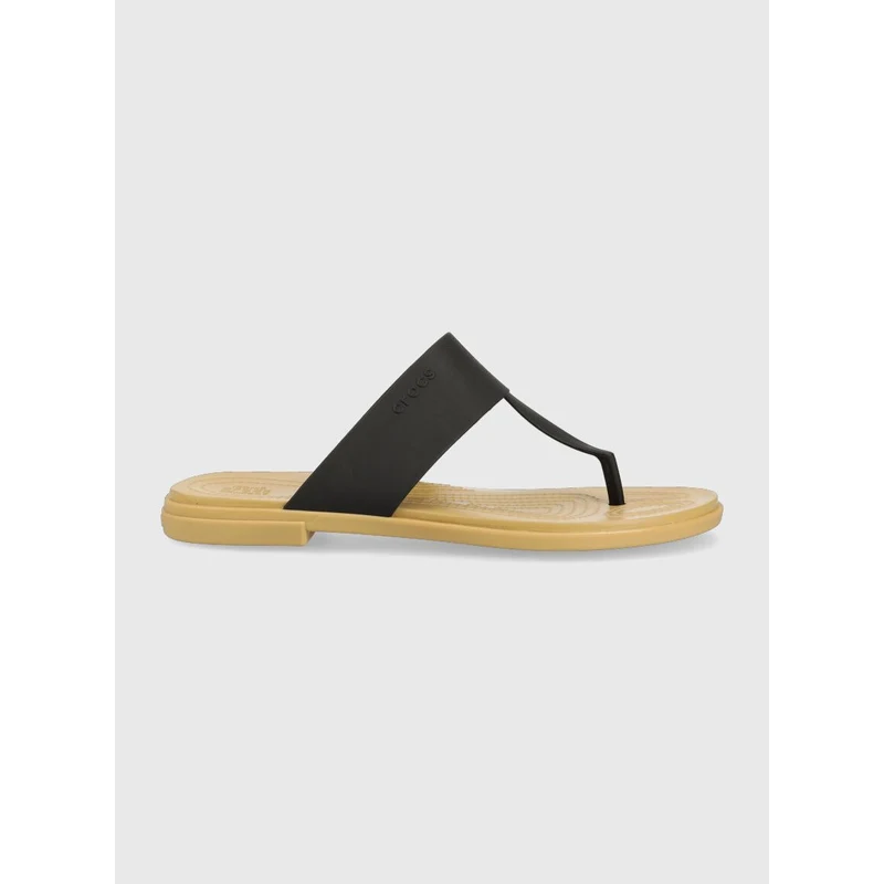 Japanke Crocs Tulum Flip za žene, boja: crna, ravni potplat, 206752 ...