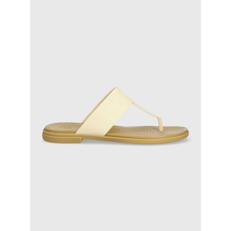 Japanke Crocs Tulum Flip za žene, boja: bež, ravni potplat, 206752 ...