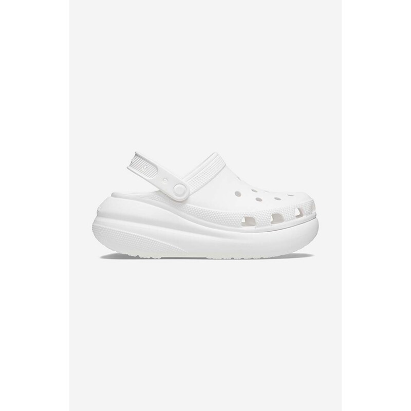 Natikače Crocs Crush Clog za žene, boja: bijela, s platformom, 207521.WHITE-White - GLAMI.hr