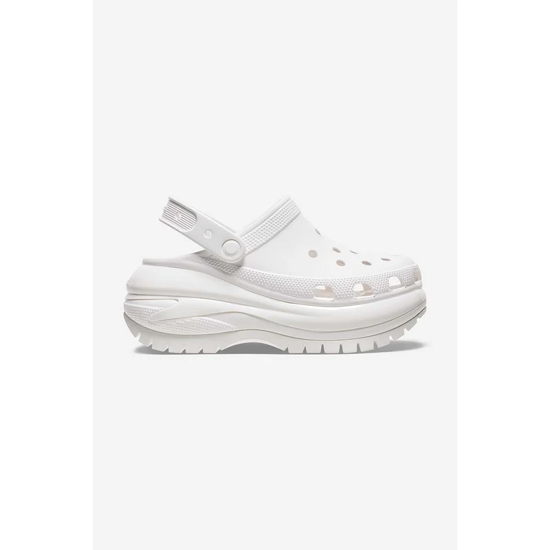 Natikače Crocs Classic Mega Crush Clog za žene, boja: bijela, s platformom, 207988.WHITE-WHITE ...