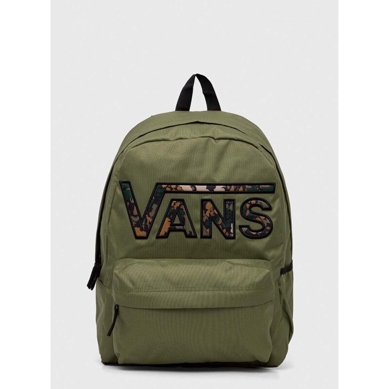Ruksak Vans boja: zelena, veliki, s aplikacijom - GLAMI.hr