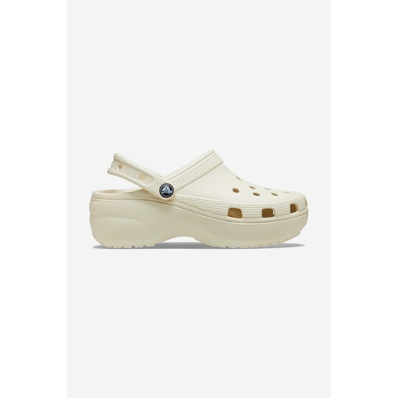 Natikače Crocs Classic Platform Clog za žene, boja: bež, s platformom, 206750.BONE-CREAM - GLAMI.hr