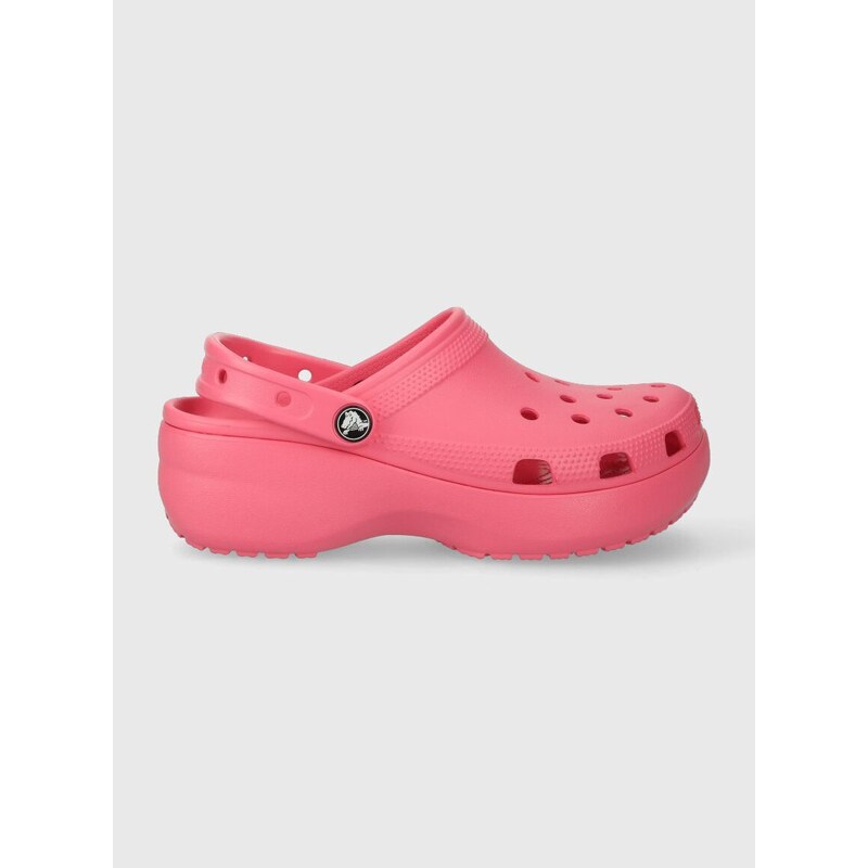 Natikače Crocs Classic Platform Clog za žene, boja: ružičasta, s platformom, 206750 - GLAMI.hr