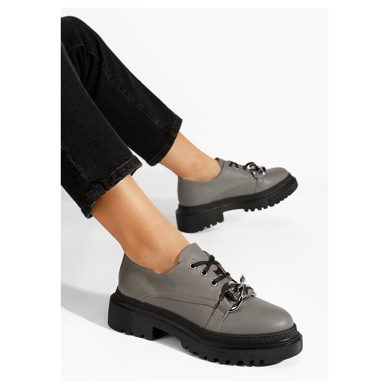Zapatos Cipele kozne casual Vorea sivo - GLAMI.hr