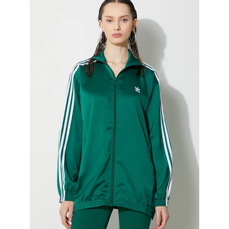 Dukserica adidas Originals Track Top za žene, boja: zelena, s ...