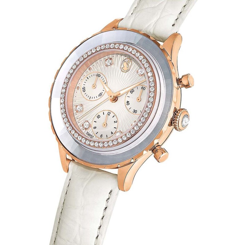 Sat Swarovski OCTEA CHRONO za žene, boja: bijela - GLAMI.hr