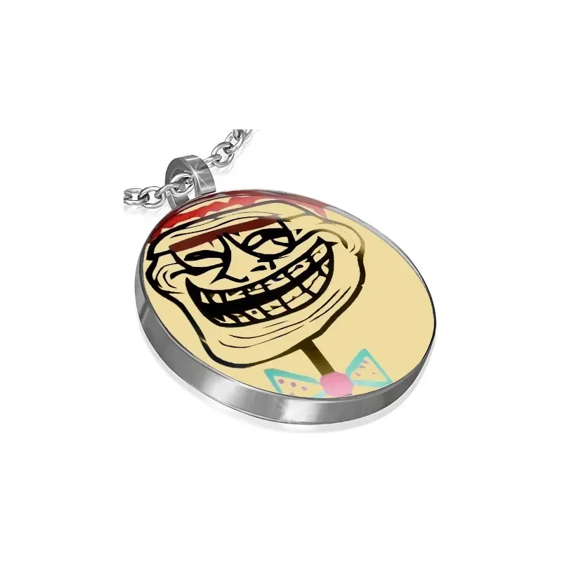 Nakit Eshop - Privjesak od nehrđajućeg čelika, MEME, TROLL FACE MELVIN ...
