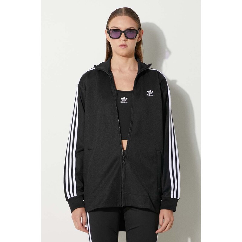 Dukserica adidas Originals Adicolor za žene, boja: crna, s aplikacijom ...